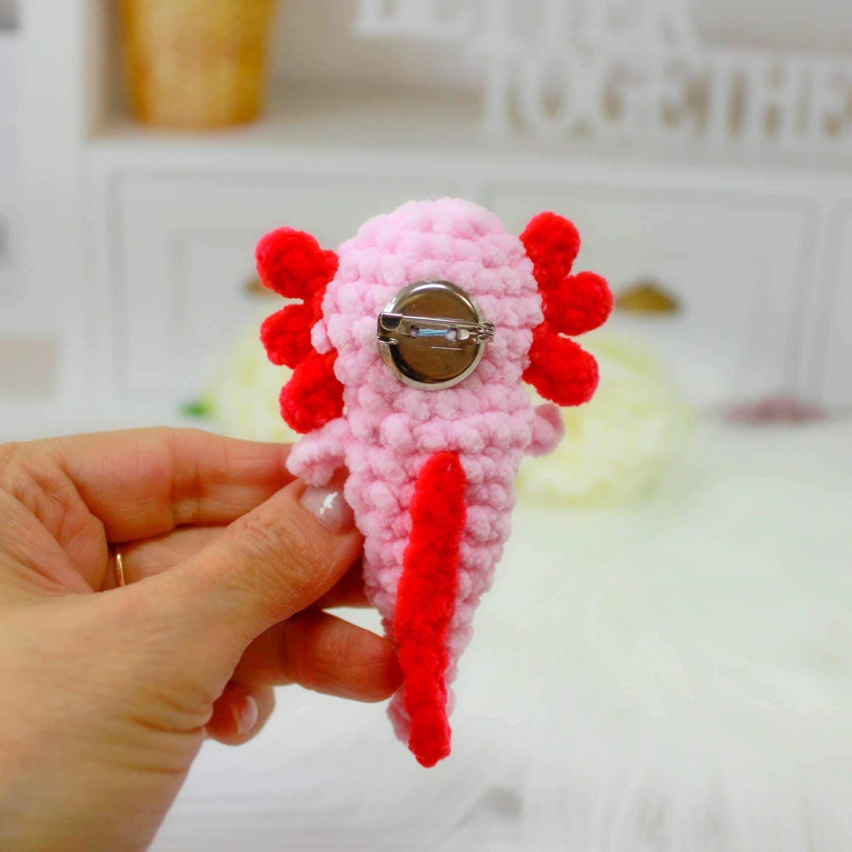 Axolotl Crochet Pattern Fidget Clicker PDF | Pocket Hug Sensory Toy ...