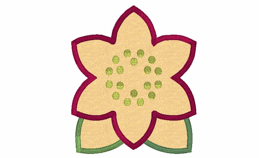 Embroidery Design of Big Flower Applique - Etsy