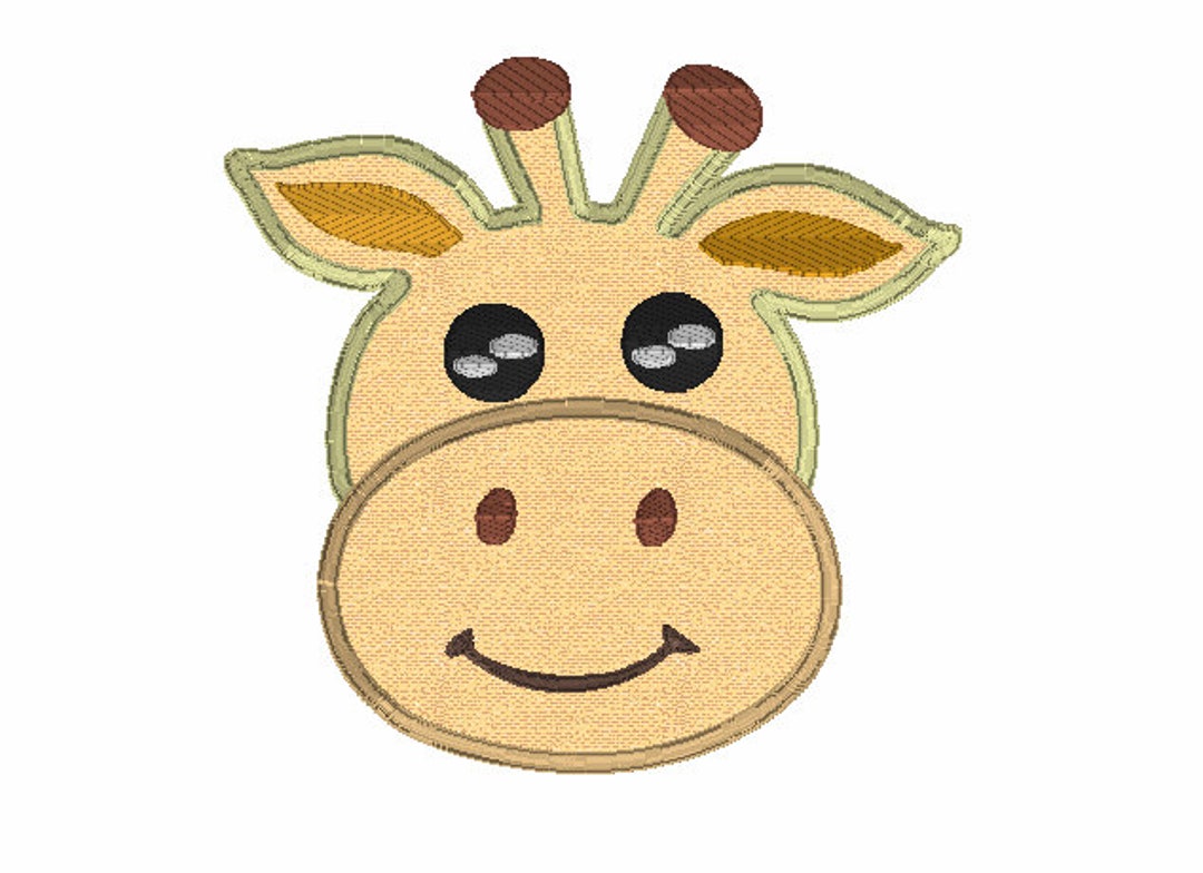 Embroidery Design of Baby Giraffe Face Applique - Etsy
