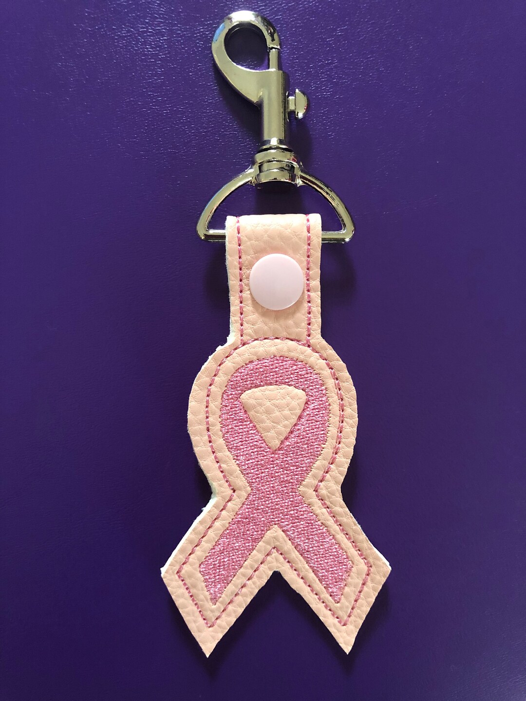 Awareness Ribbon Snap Tab Embroidery Design/in the Hoop Snap Tab - Etsy