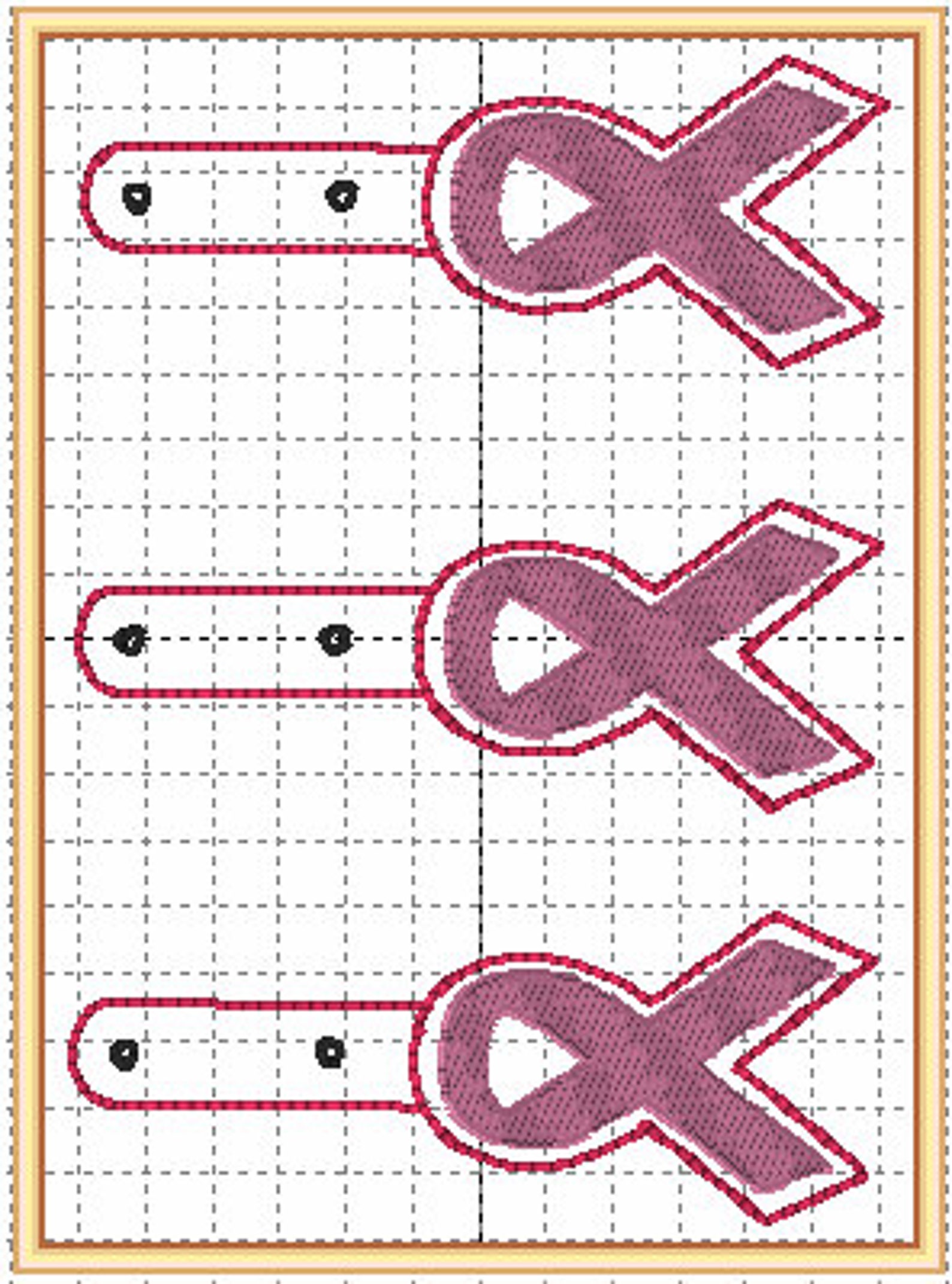 Awareness Ribbon Snap Tab Embroidery Design (digital Download) - Etsy