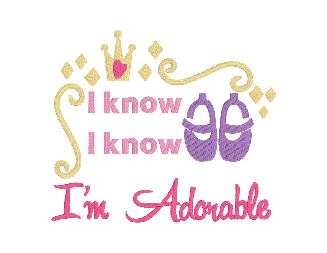 I'm Adorable Embroidery Design, Baby Sayings Embroidery Designs ...