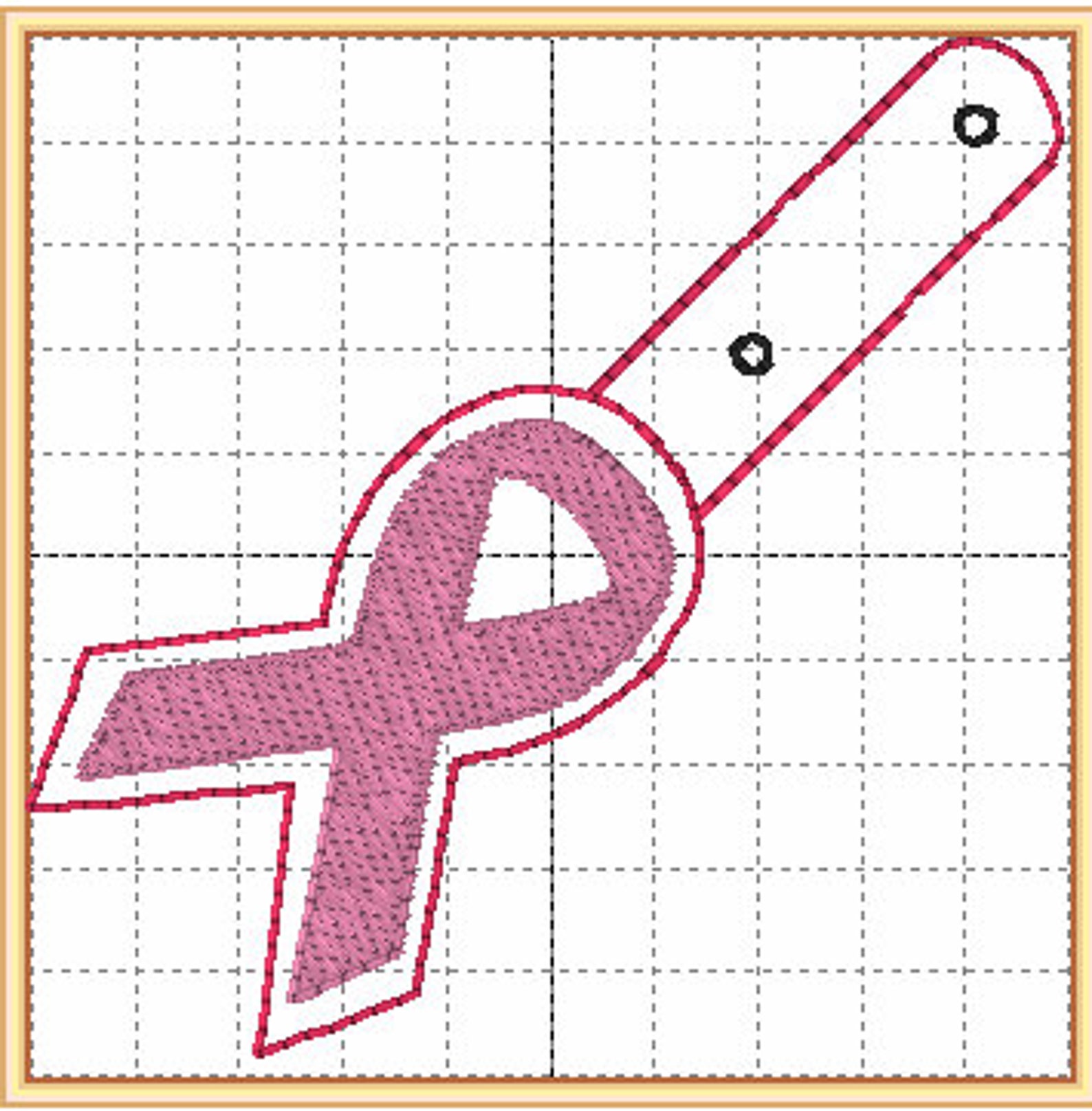 Awareness Ribbon Snap Tab Embroidery Design/in the Hoop Snap Tab - Etsy