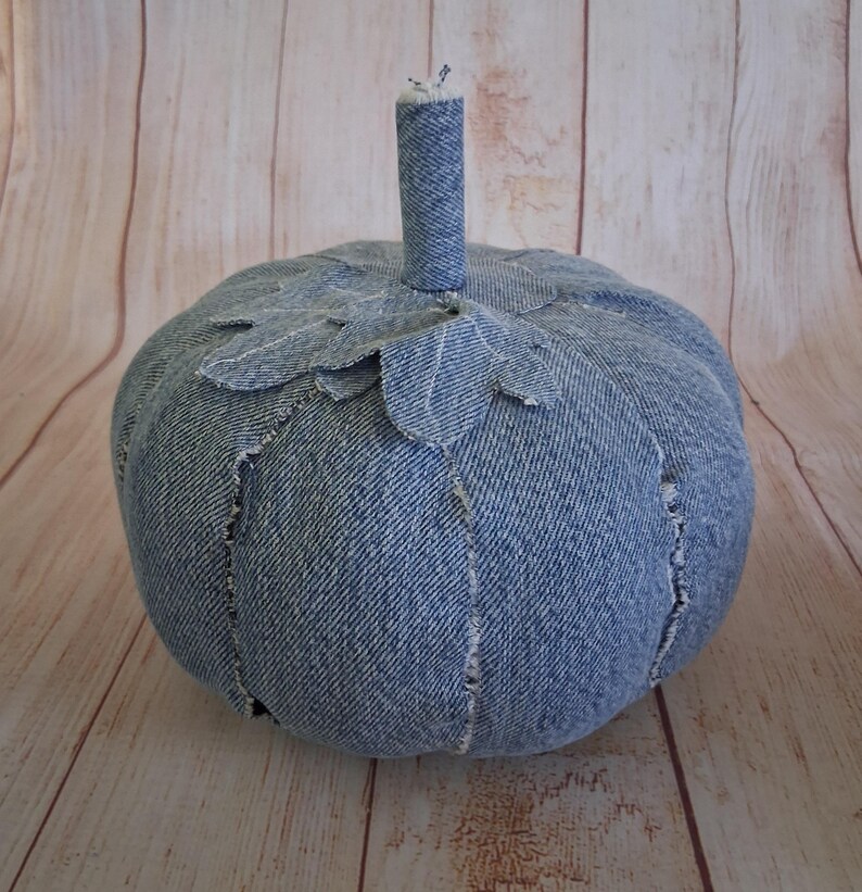 Recycled Denim Pumpkins, Denim Fall Decor, Handmade Pumpkins - Etsy