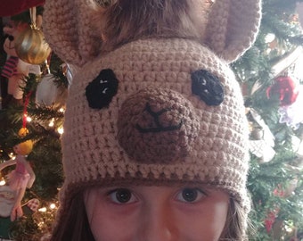 Llama/alpaca Crochet Beanie Hat - Etsy