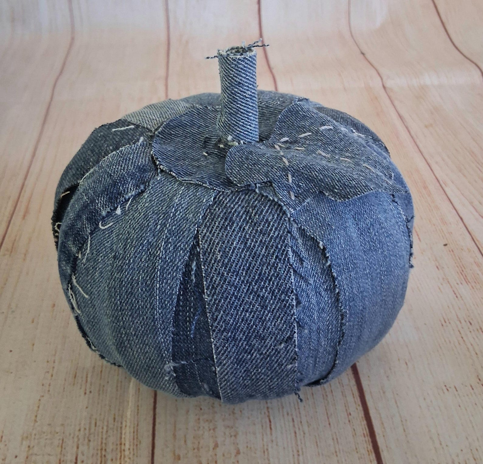 Recycled Denim Pumpkins, Denim Fall Decor, Handmade Pumpkins - Etsy