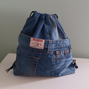 Recycled Denim Backpack Denim Bag - Etsy