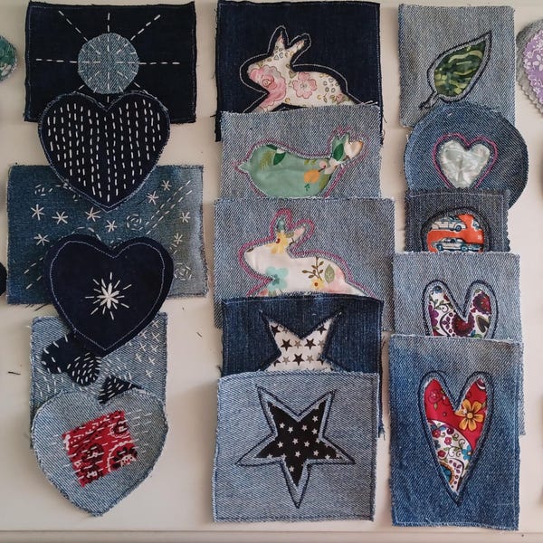 Blue Jean Applique - Etsy