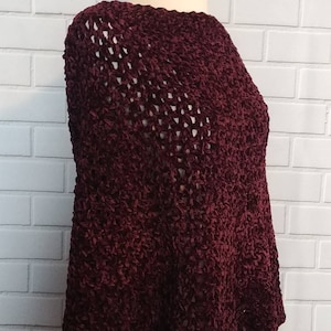 Plum Velvet Poncho - Etsy