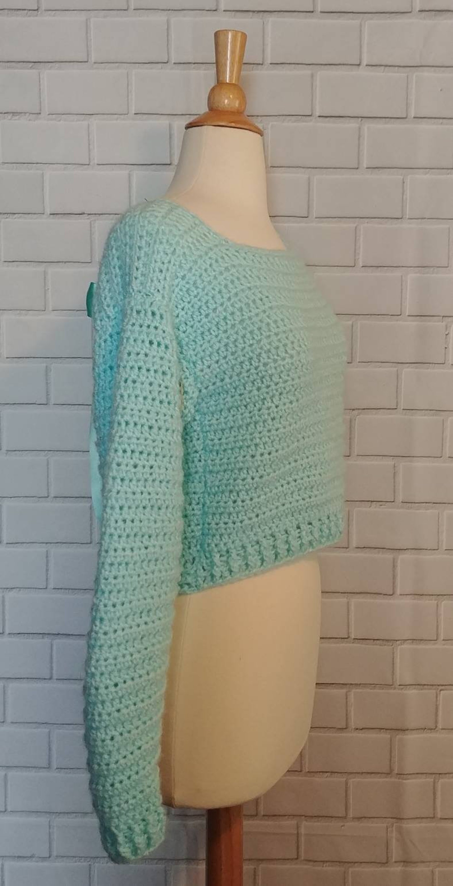 V Back Crop Sweater Crochet Pattern Digital Download - Etsy
