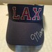 LAX Mom Navy Visor Lacrosse Rhinestones School Spirit - Etsy