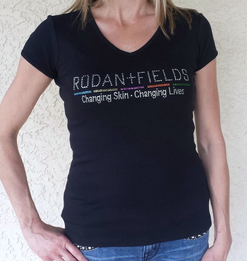 Corporate Bling Shirt Crystal Rhinestones Black V-neck - Etsy