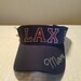 LAX Mom Navy Visor Lacrosse Rhinestones School Spirit - Etsy