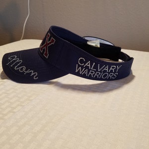 LAX Mom Navy Visor Lacrosse Rhinestones School Spirit - Etsy