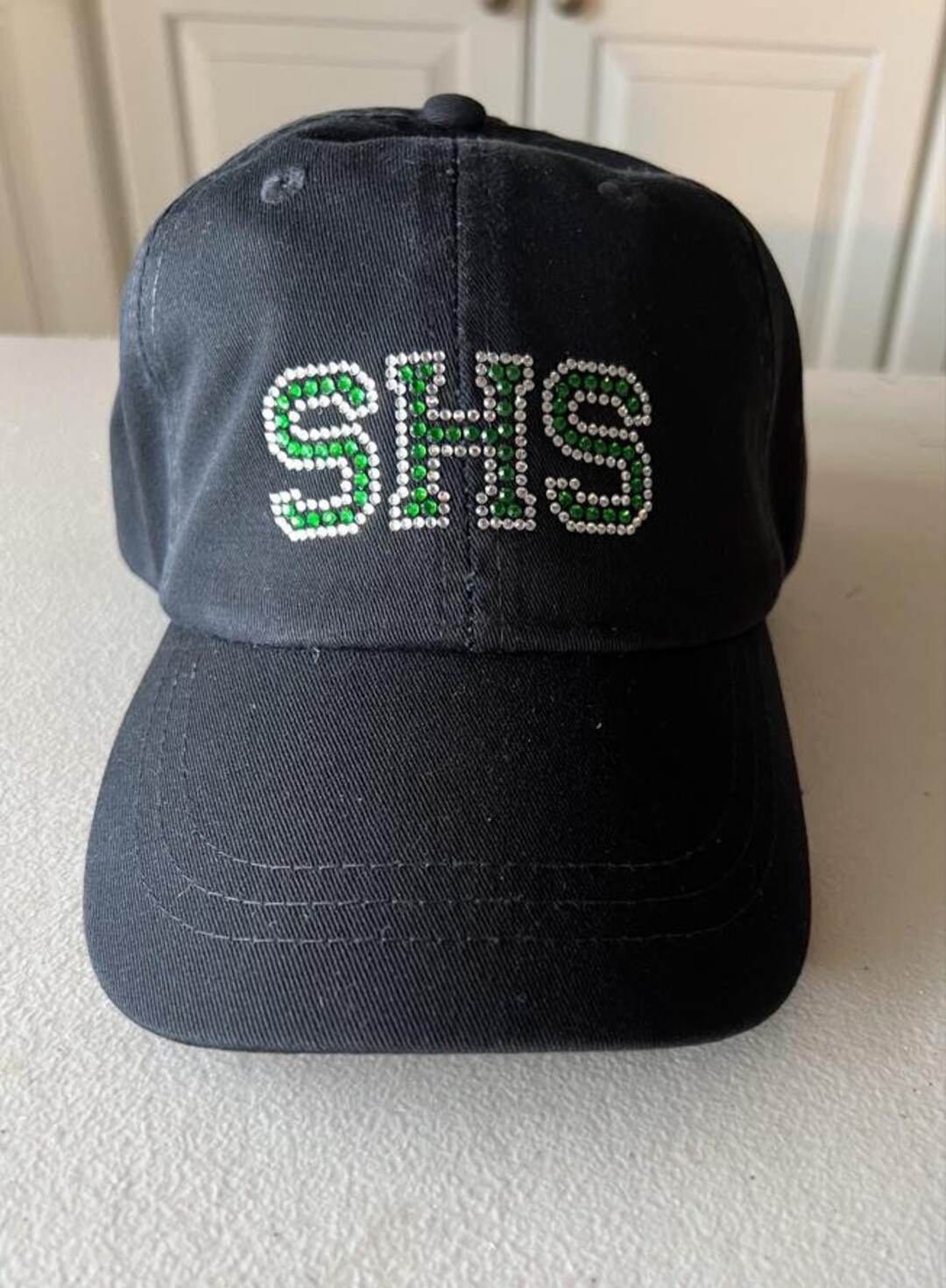 SHS Cheer Hat Sickles High School Baseball Hat With Crystal Outline and ...
