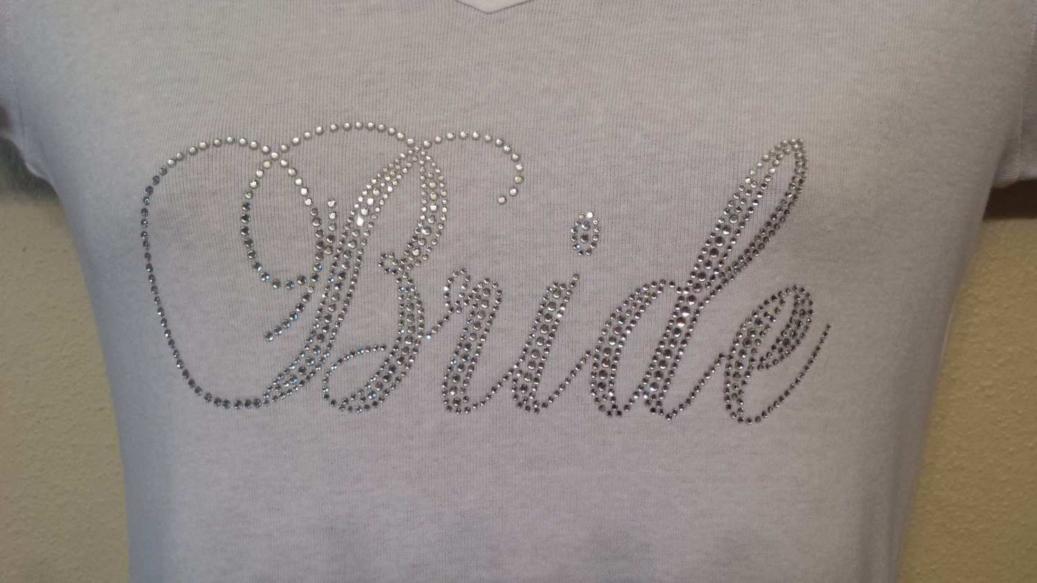Bride to Be Bling Shirt Crystal Rhinestones T-shirt Womens Custom Date ...