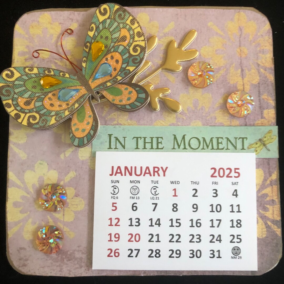 Mini Magnetic Calendar 2025 Nature - Etsy