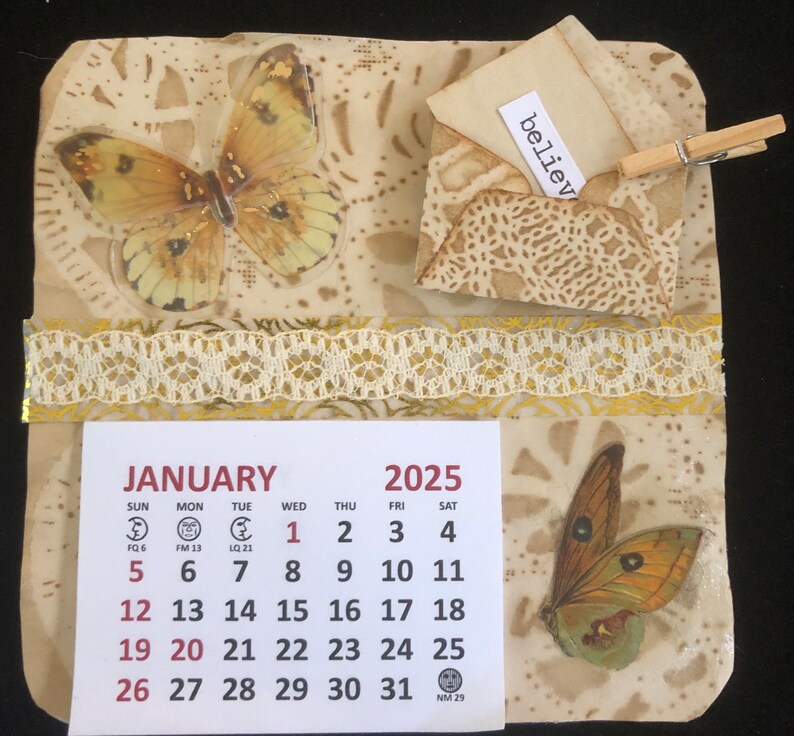 Mini Magnetic Calendar 2025 Nature - Etsy