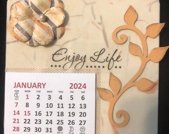 Mini. Magnetic Calendar 2024 Floral - Etsy