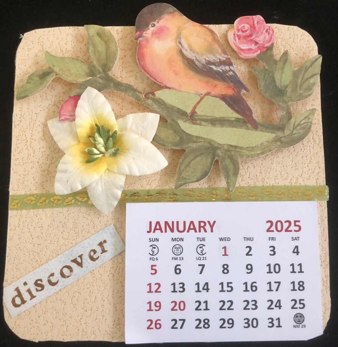 Mini Magnetic Calendar 2025 Nature - Etsy