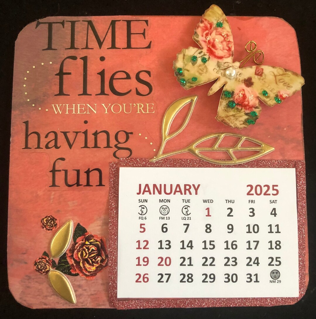 Mini Magnetic Calendar 2025 Nature - Etsy