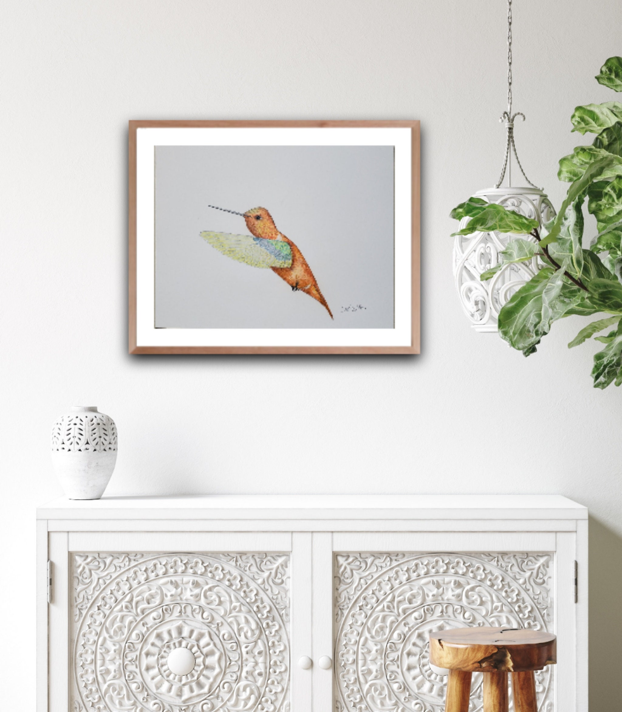 Humming, Original Color Pencil Drawing - Etsy