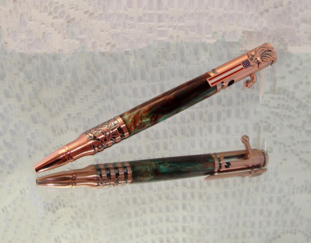 Old Penny New Penny Statue of Liberty Copper Pen - Etsy