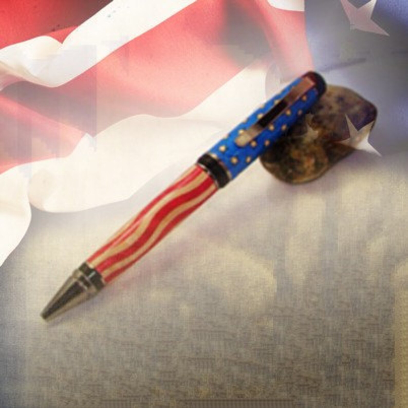 American Flag Inlay Cigar Pen With Black Titanium Finish - Etsy