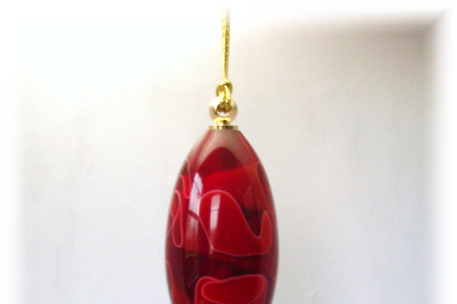 Red Ribbon Candy Silk Tapered Ornament - Etsy