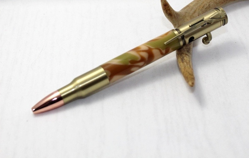 Desert Camouflage Camo Antique Brass Rifle Magnum Bolt Action Pen - Etsy