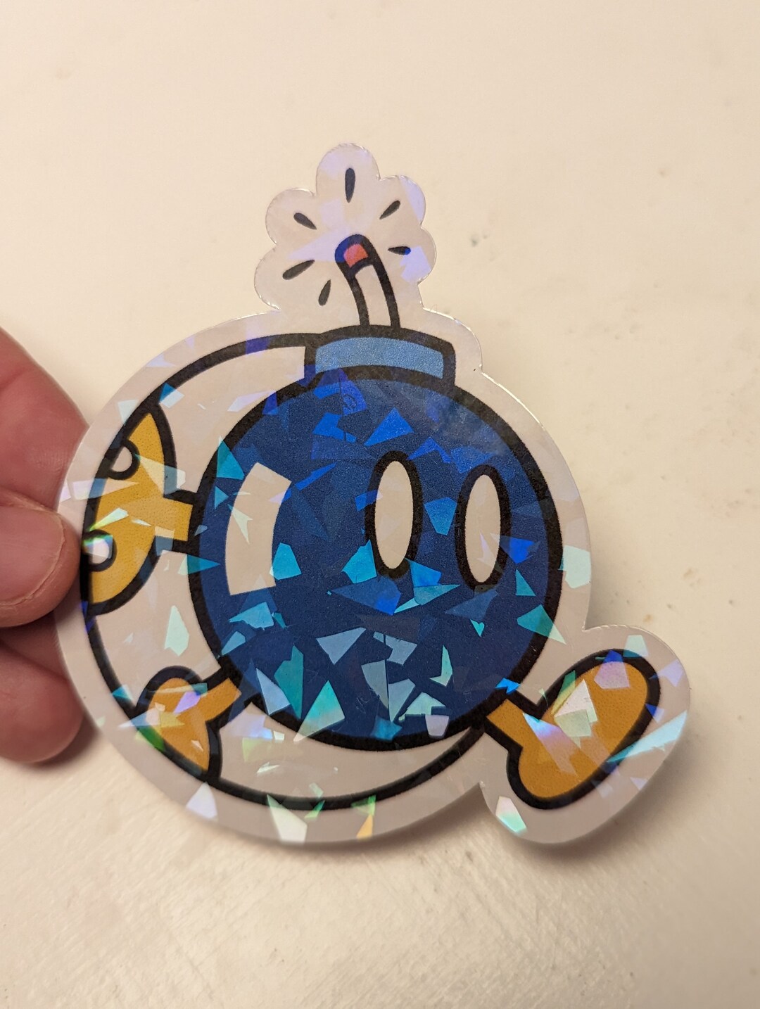 Iridescent Tick Bomb Mario Sticker - Etsy