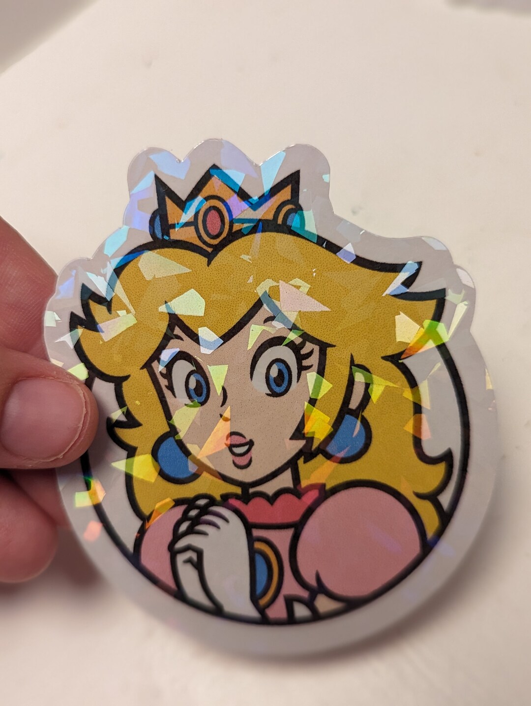 Iridescent Princess Peach Sticker - Etsy
