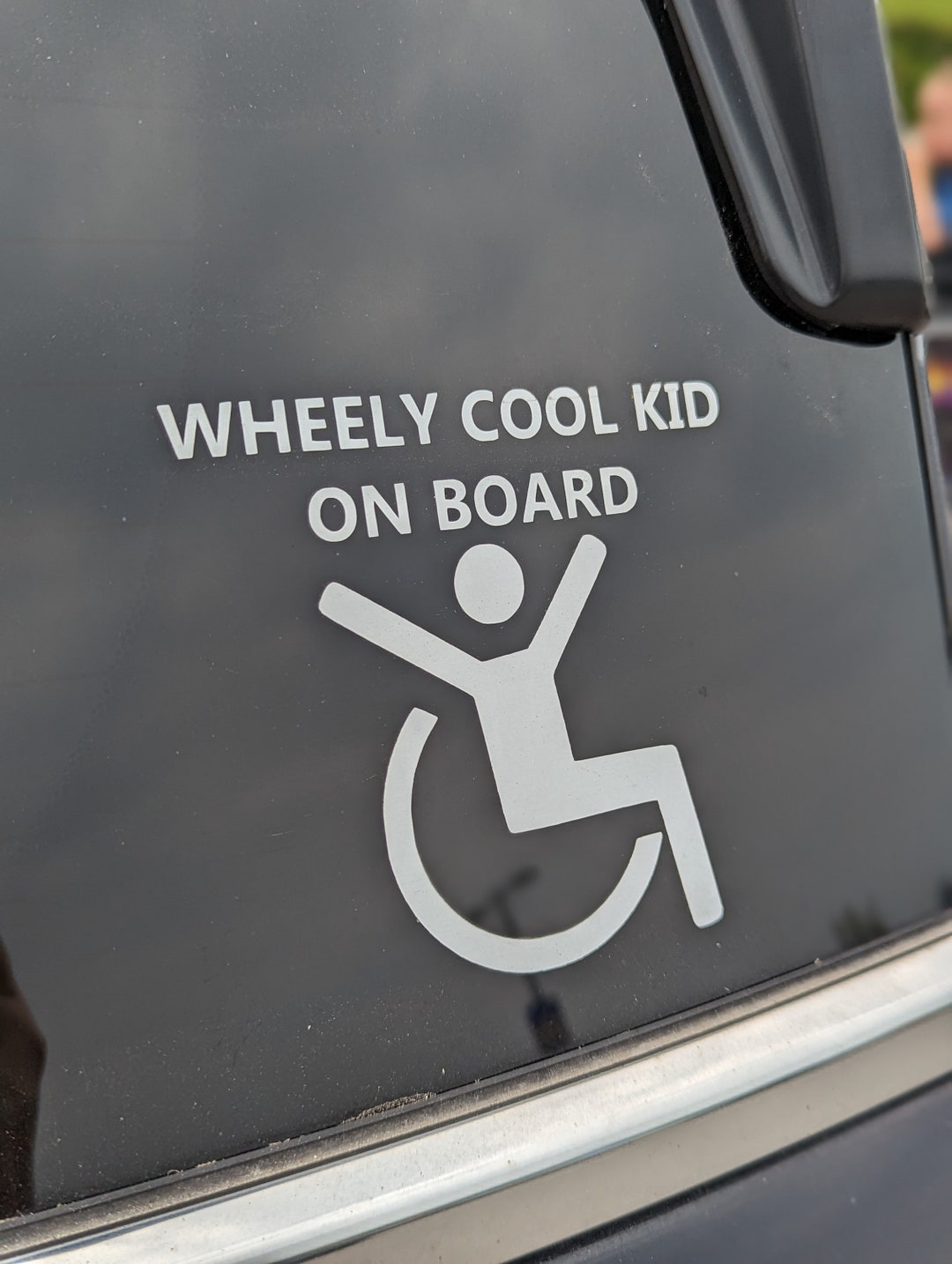 Wheely Cool Kid on Board Car Sticker, Wheelchair Accessibility Sticker ...
