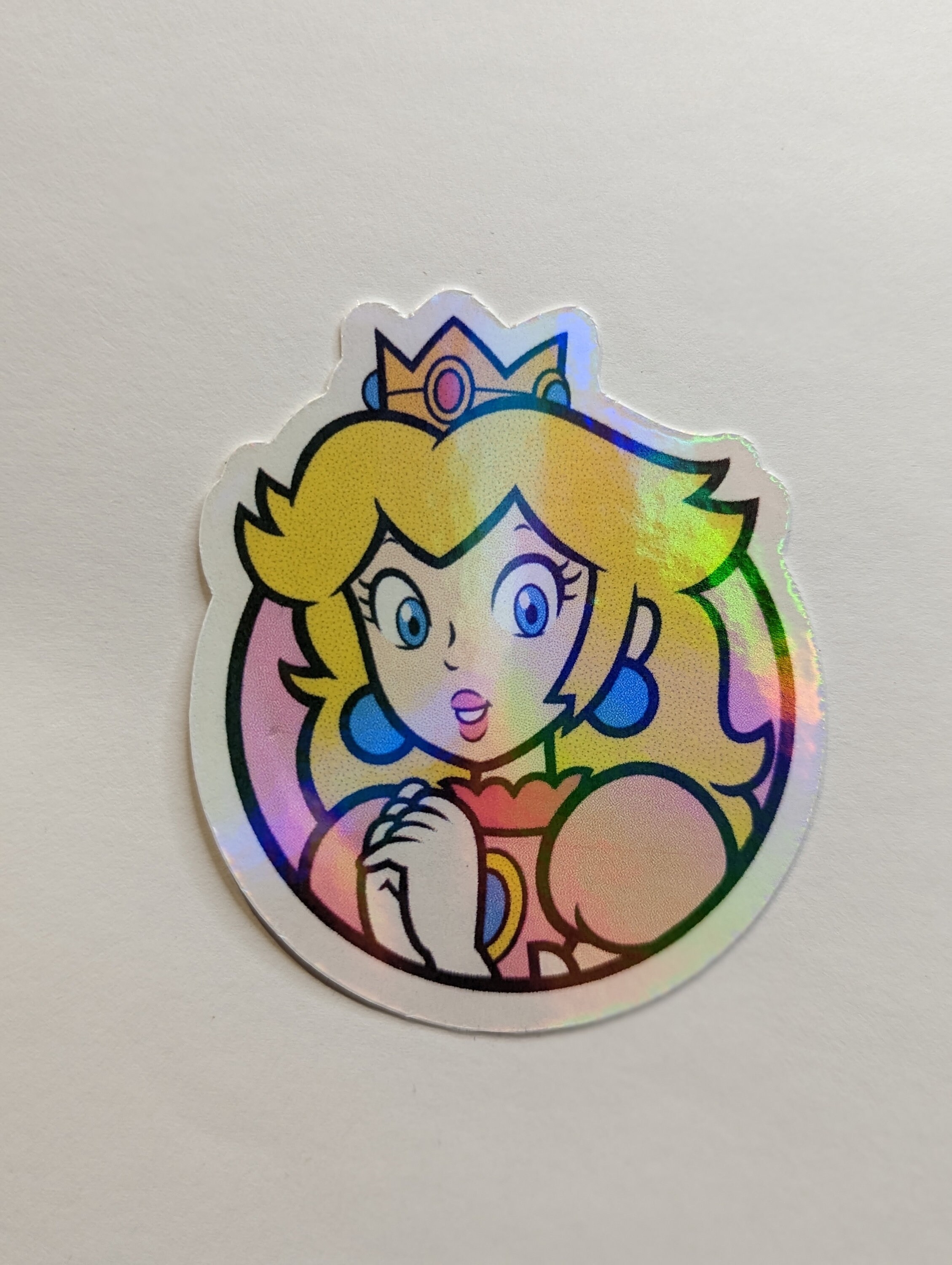 Iridescent Princess Peach Sticker - Etsy