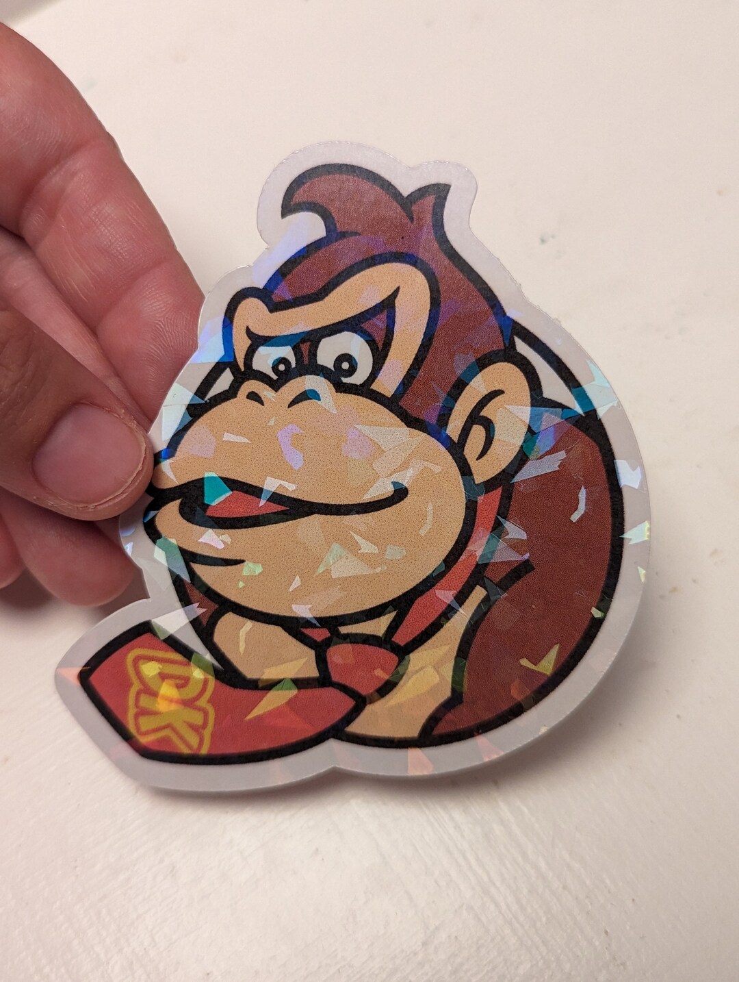 Iridescent Donkey Kong Sticker - Etsy