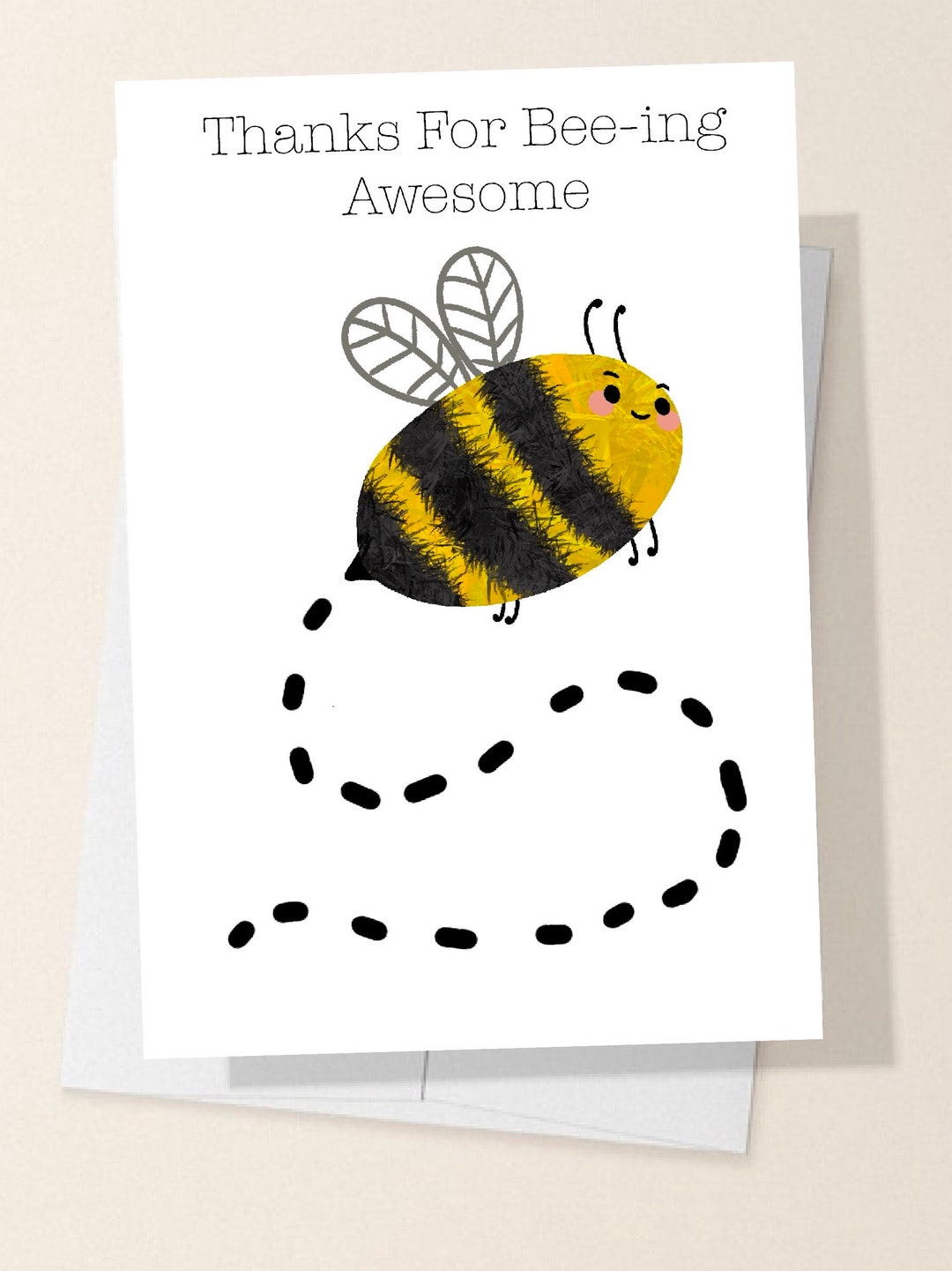 Thank You Card, Thank You for Beeing Awesome, Pun Card, Greeting Card ...