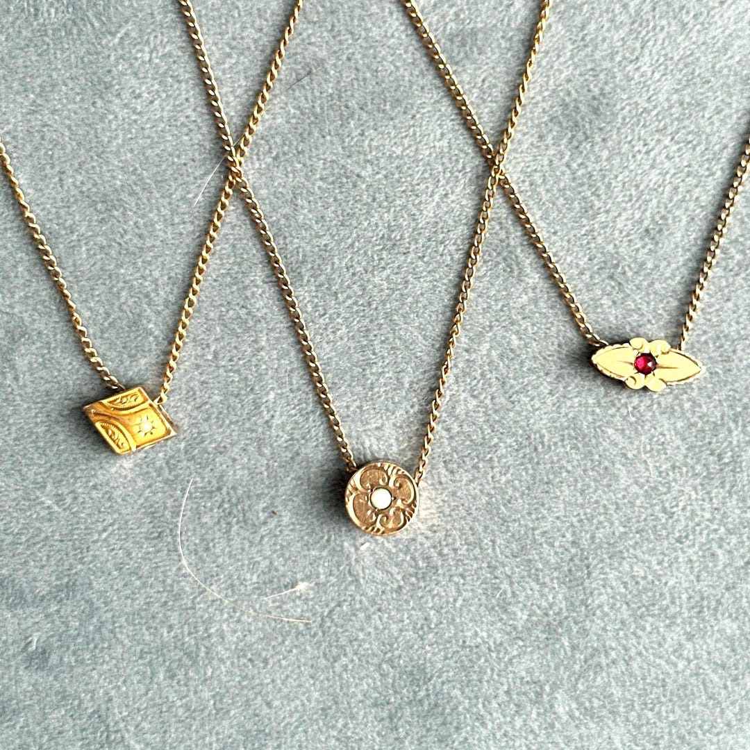 Reworked Antique Victorian Slider Necklaces Gold Gold Watch Chain ...