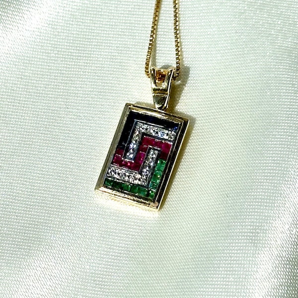 Rectangular Pendant - Etsy