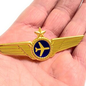 Airlines Pilot Wings Captains Gold Metal Airplane Pin - Etsy