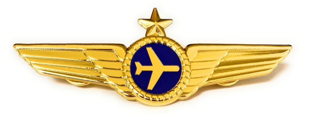 Airlines Pilot Wings Captains Gold Metal Airplane Pin - Etsy