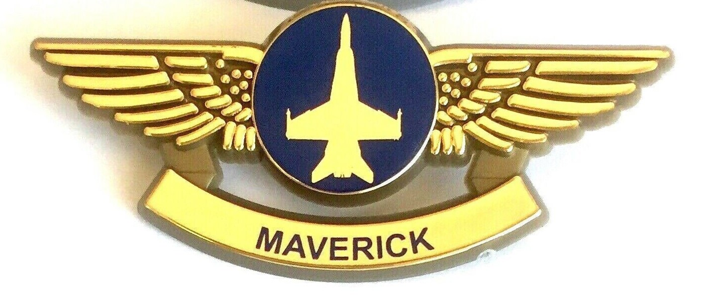 Top Gun Maverick Pilot Wings Pin Plus Key Chain Luggage Tag | Etsy