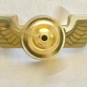 Vintage Delta Airlines Pilot Wing Spinning Propeller Airplane Pin Gold ...