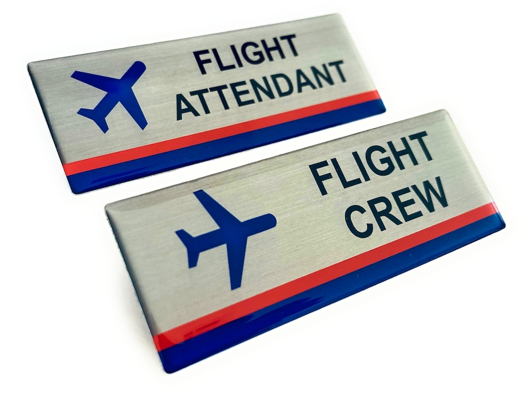 Airlines Flight Attendant and Flight Crew Uniform Badges - Etsy