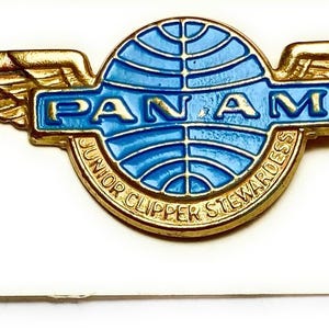 Vintage PAN AM AIRLINES 1960's Junior Clipper Stewardess Metal Kiddie ...