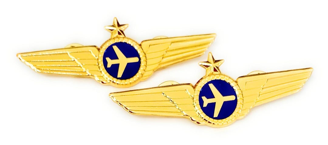 Airlines Pilot Wings Captains Gold Metal Airplane Pins (WITH DEFECTS ...