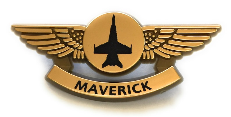Top Gun Maverick Movie Plastic Pilot Wings Lapel Pin Badge | Etsy