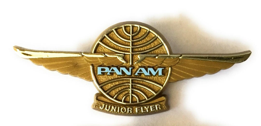 Vintage PAN AM AIRLINES Junior Flyer Plastic Pin - Etsy