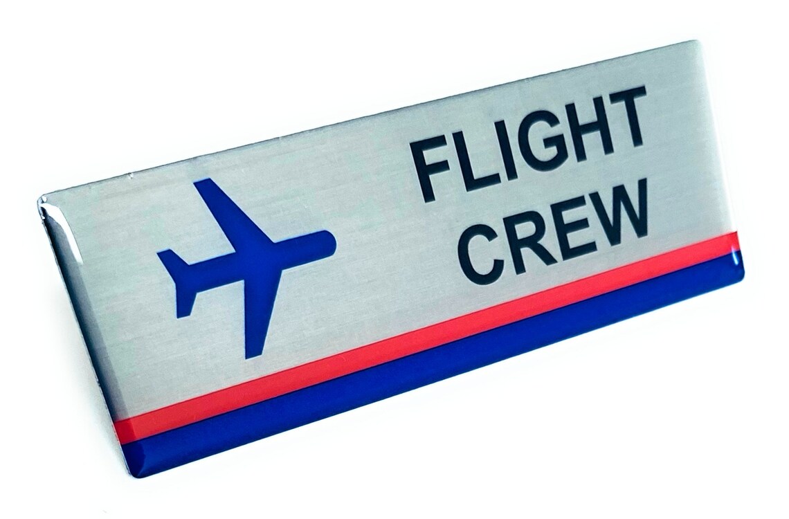 Airlines Flight Attendant or Flight Crew Uniform Badge Plus Gold Pilot ...