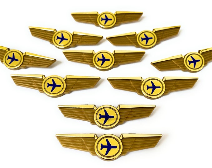 Kids Airplane Pilot Wings Plastic Pins Pinbacks Badges Lot of 10 - Etsy