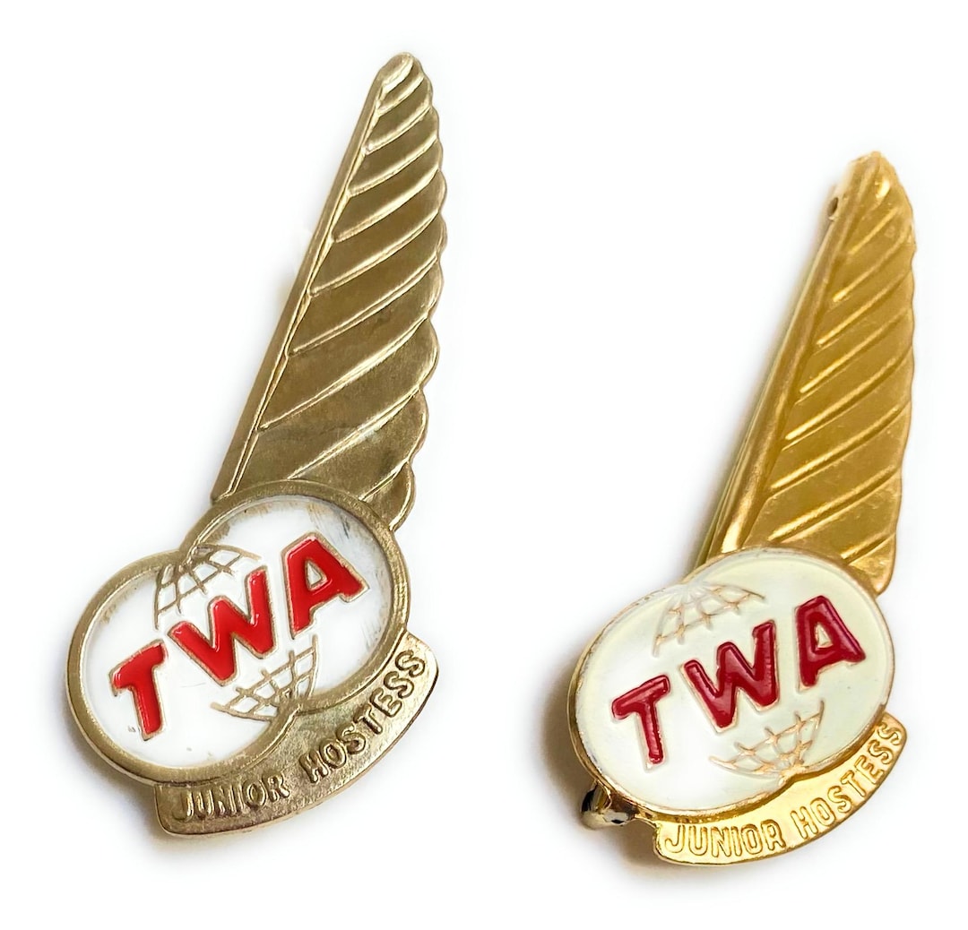 Vintage TWA AIRLINES 1970's Junior Hostess Kiddie Wings Pins - Etsy